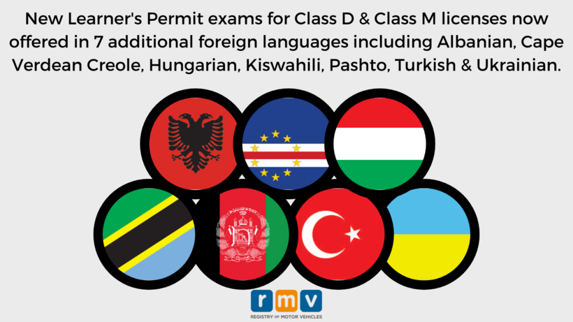 Massachusetts Registry of Motor Vehicles Announces Class D and M Learner’s Permit Exams Now ...